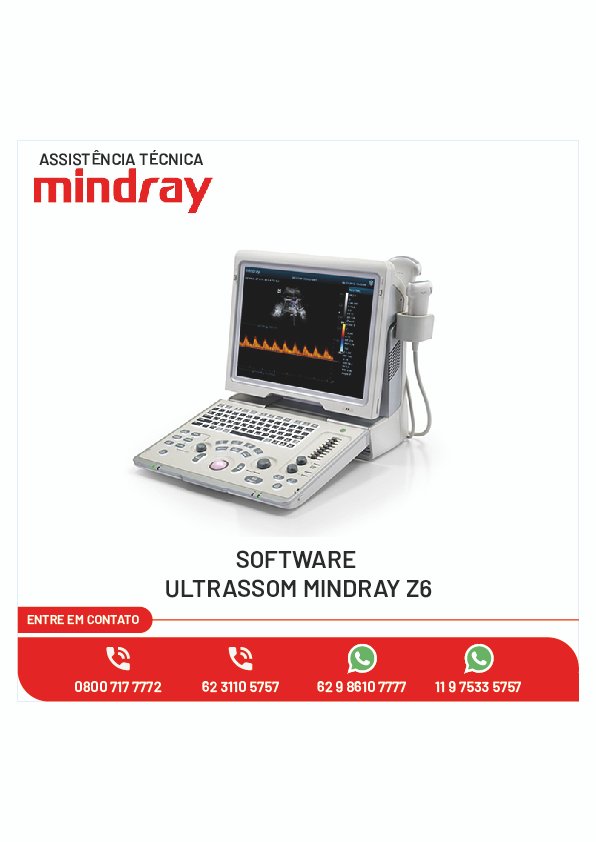 SOFTWARE ULTRASSOM MINDRAY Z6 Goiânia – MINDRAY ULTRASSOM, ASSISTENCIA ...